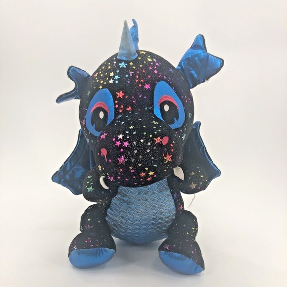 toy factory | Toys | Toy Factory Black Dragon Plush Galaxy Blue Wings ...